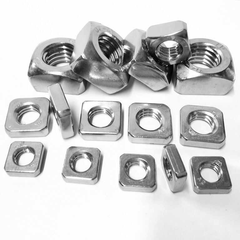 Vierkantmuttern Edelstahl DIN 562 A2 niedrige Form VA M2 M3 M4 M5 M6 M8 ...